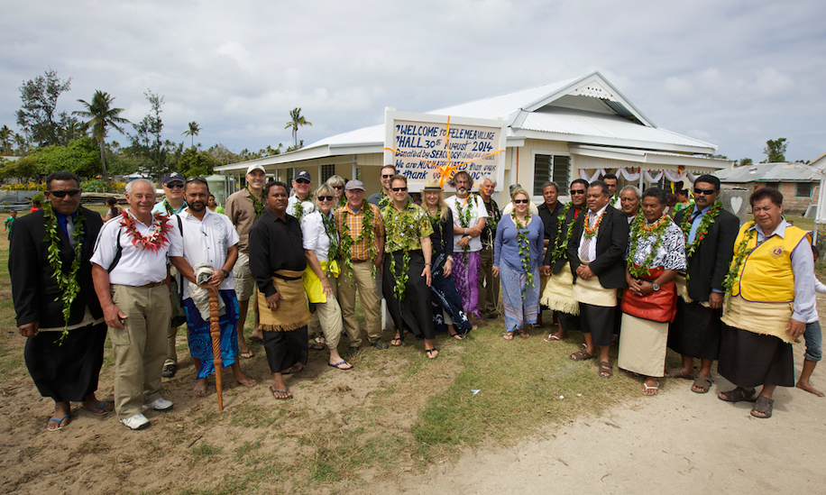 Seacology trip visits rebuilt Tonga community center - Seacology